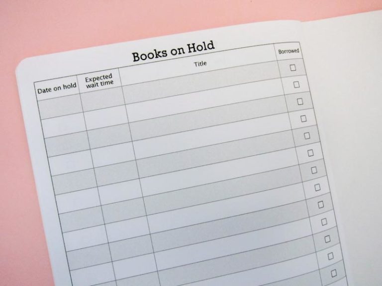 Reading Tracker Notebook • My Idle Moments