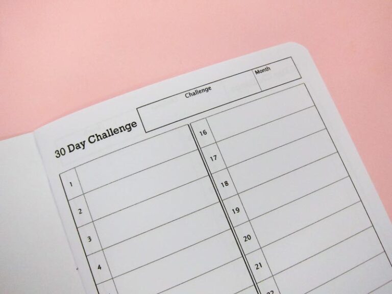 30 Day Challenge Notebook • My Idle Moments