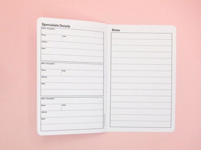 Medical Information Notebook • My Idle Moments