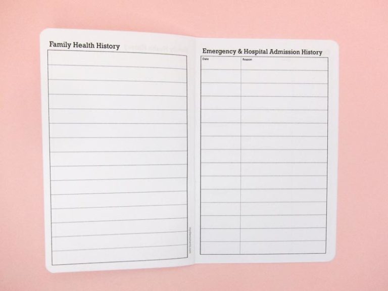 Medical Information Notebook • My Idle Moments