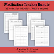 Medication Tracker Bundle • My Idle Moments